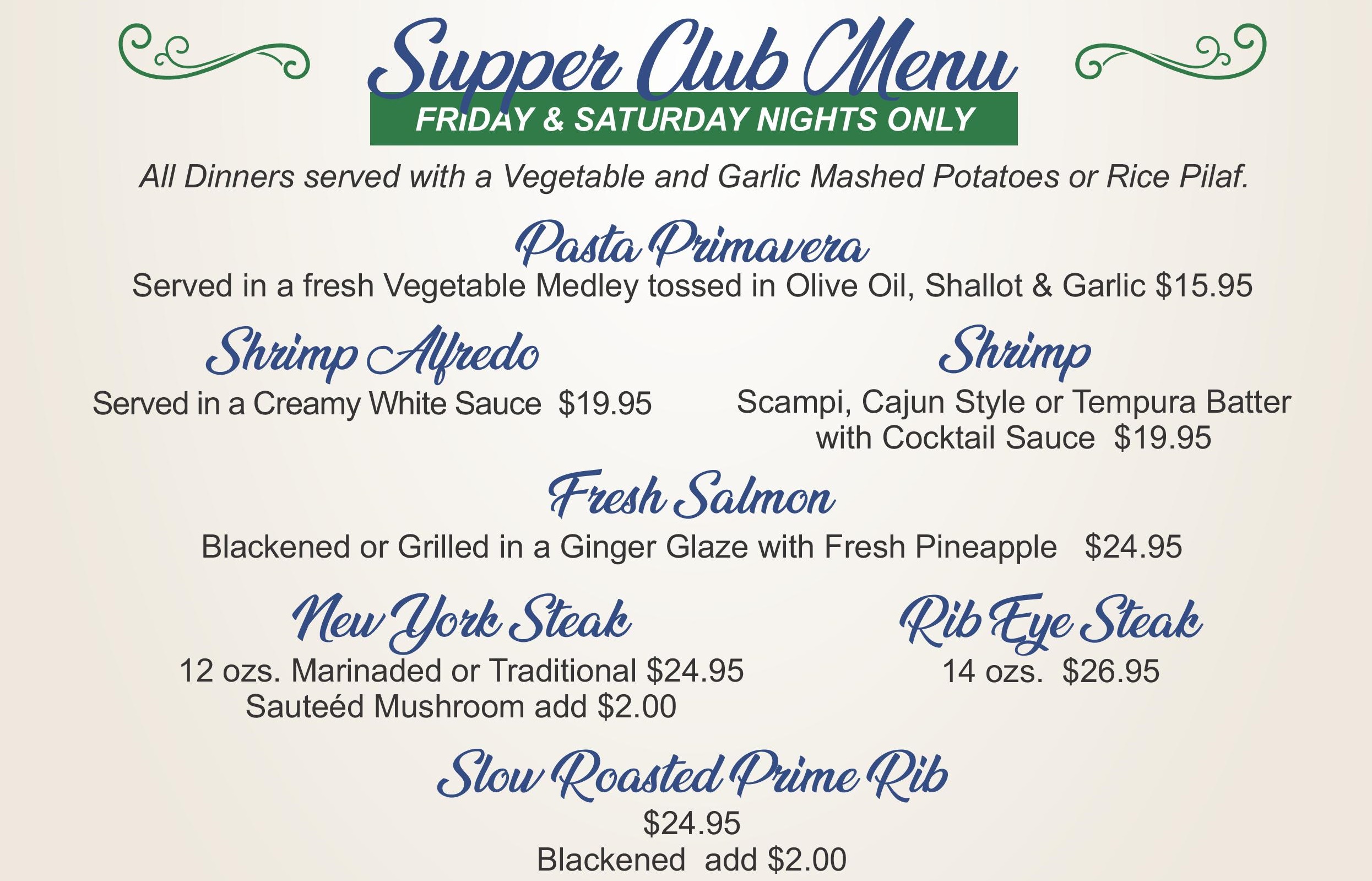 Supper Club Menu Mission Mountain Golf Club Supper Club Menu Mission Mountain Golf Club