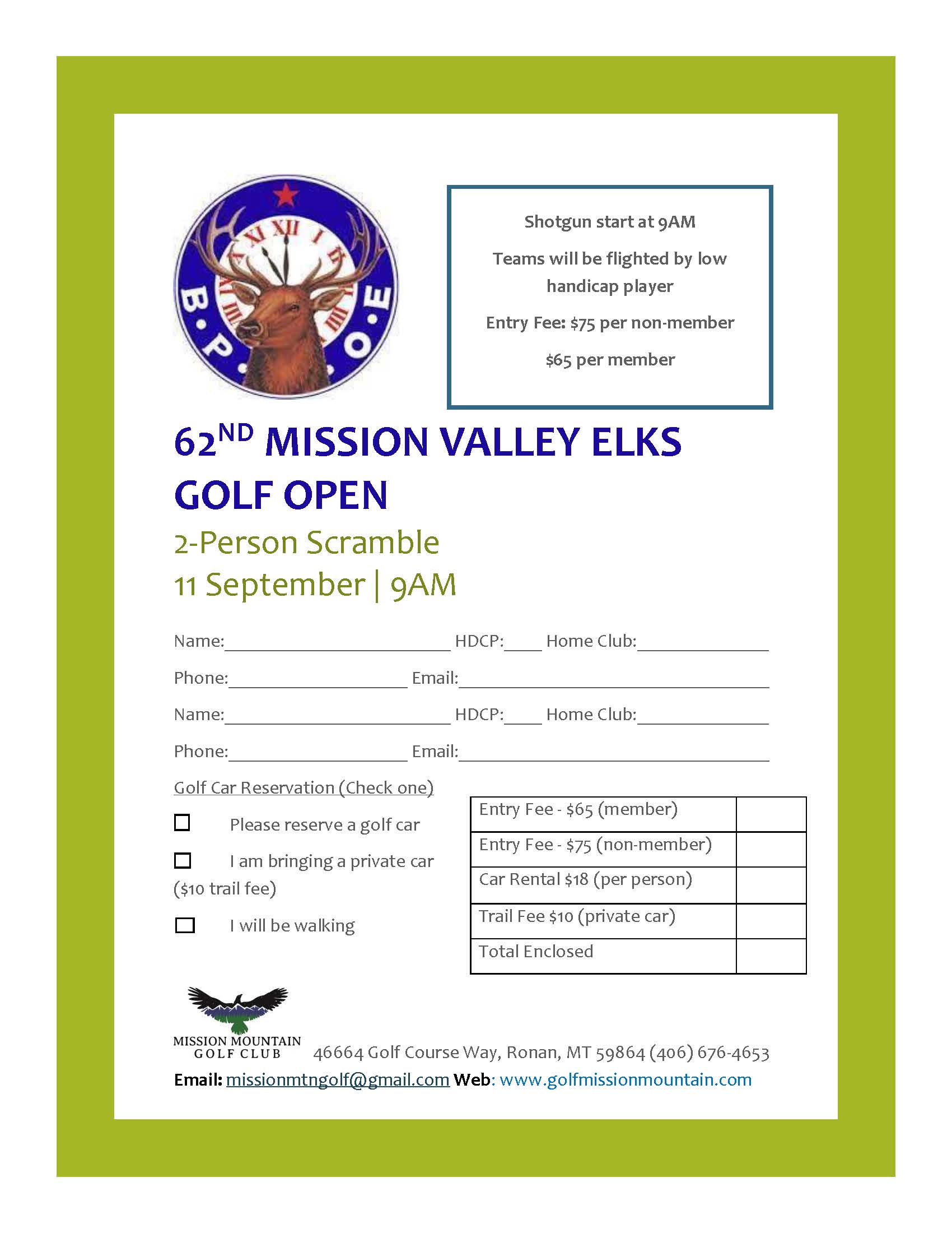 2022 Elks Open - Mission Mountain Golf Club